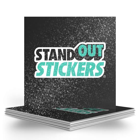 Order Square Glitter Stickers | Sparkly Vinyl Stickers